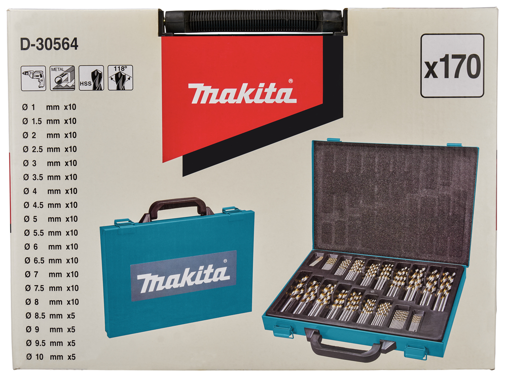D-30564 - Metaalboorset 170-delig HSS | Makita.nl