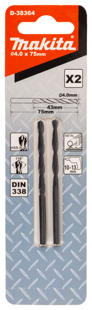 D-38364 - Metaalboor 4,0x75mm | Makita.nl